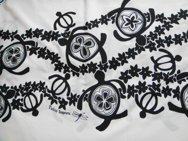 フラダンス衣装♪パウスカート♪ハワイ直輸入ハワイアン生地でパウスカート作成！: #68 ナチュラル系 ホヌ柄